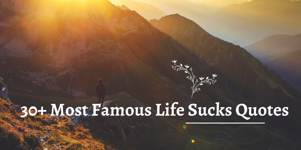 30+ Most Famous Life Sucks Quotes