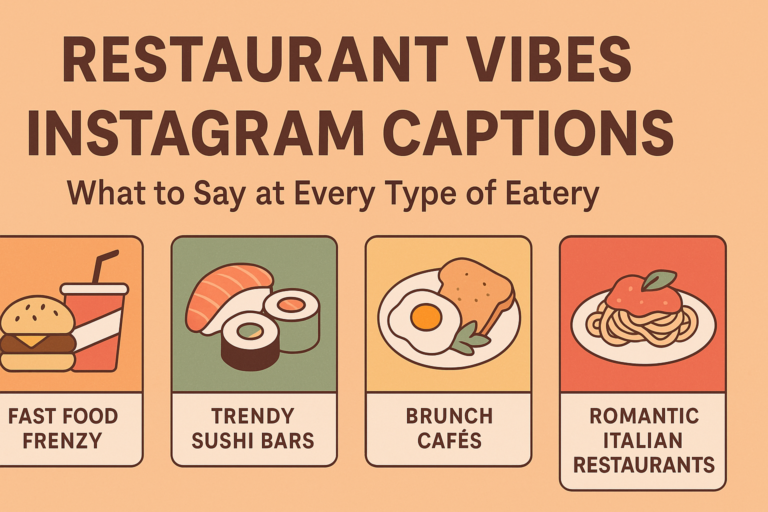 Restaurant Vibes & Instagram Captions: What to Say at Every Type of ...